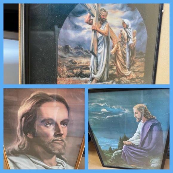 Accents | Vintage Framed 16x2 Jesus Biblical Scenes Wall Framed Photos ...